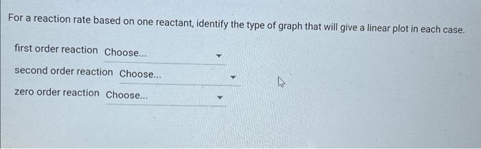Solved For a reaction rate based on one reactant, identify | Chegg.com