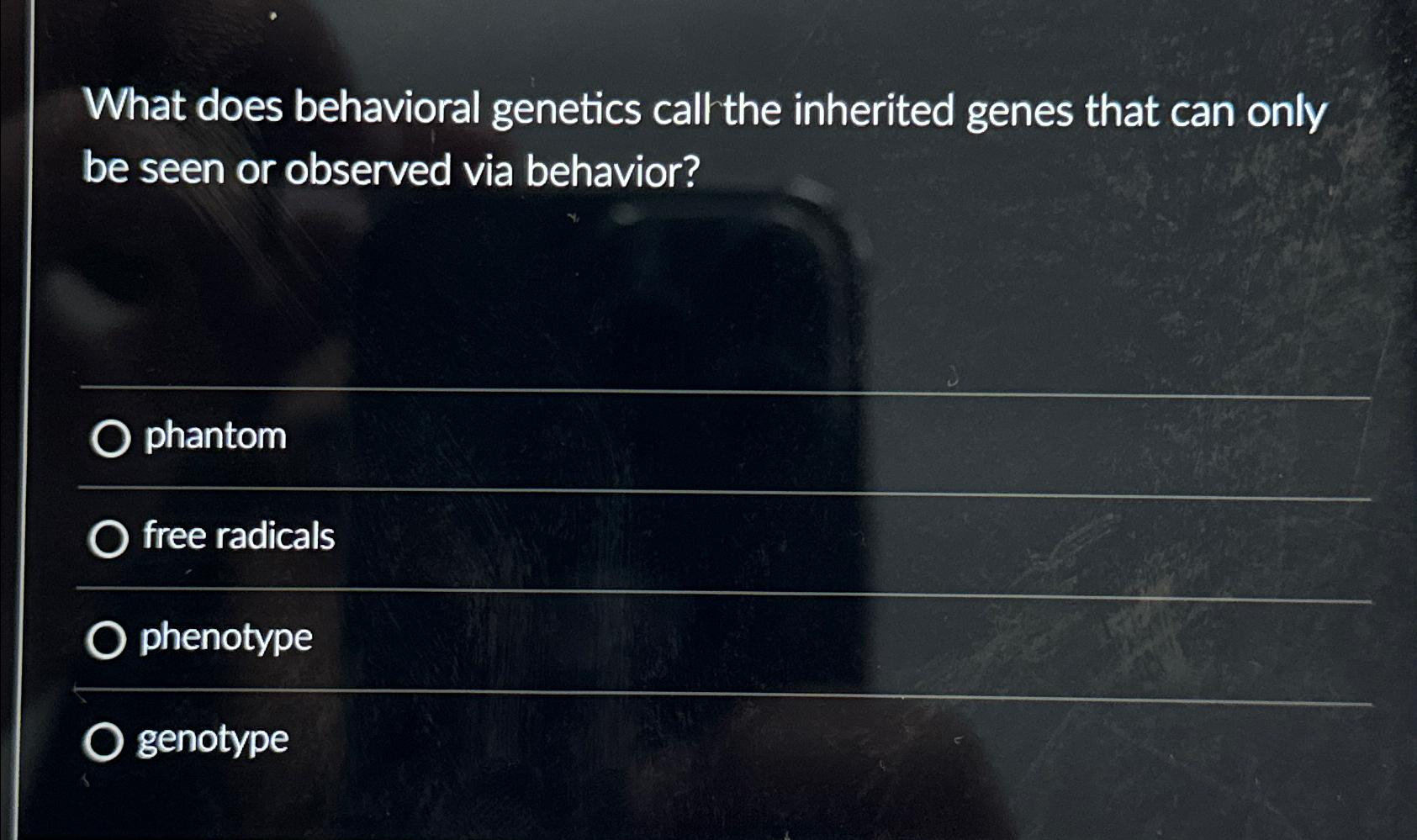 Solved What does behavioral genetics call the inherited | Chegg.com