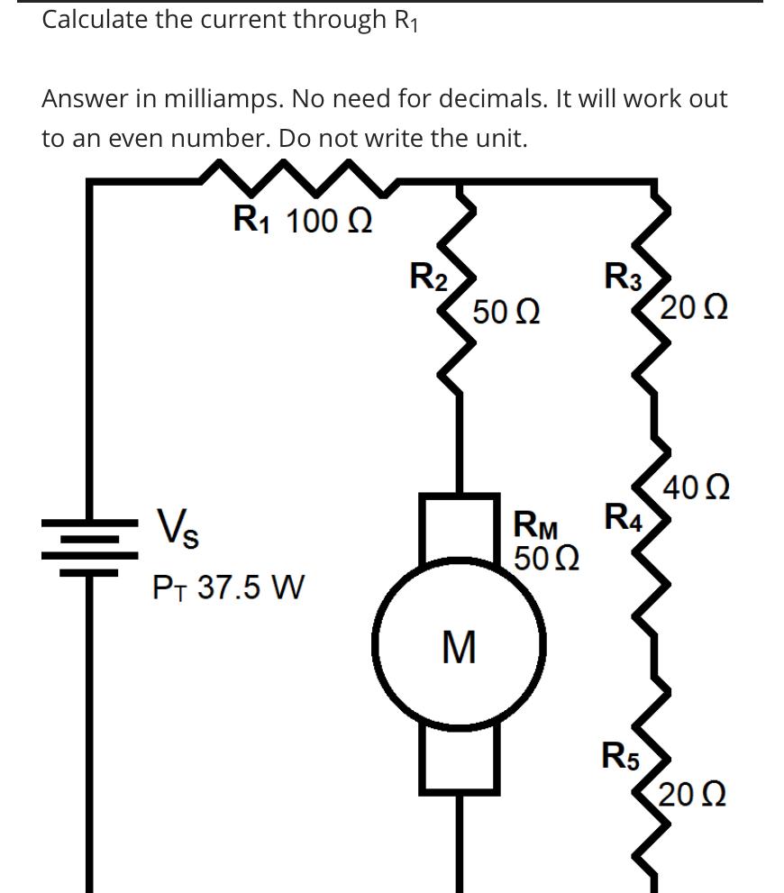 Solved Calculate the current through R1Answer in milliamps. | Chegg.com