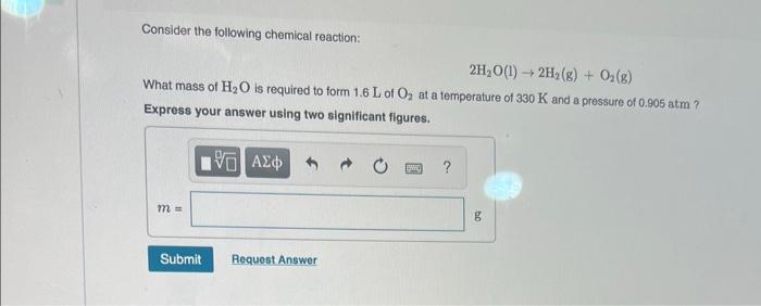 Solved Consider the following chemical reaction: | Chegg.com