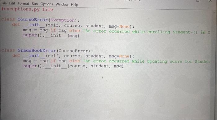 Solved Prob 4: Exceptions, Modules & Packages This | Chegg.com