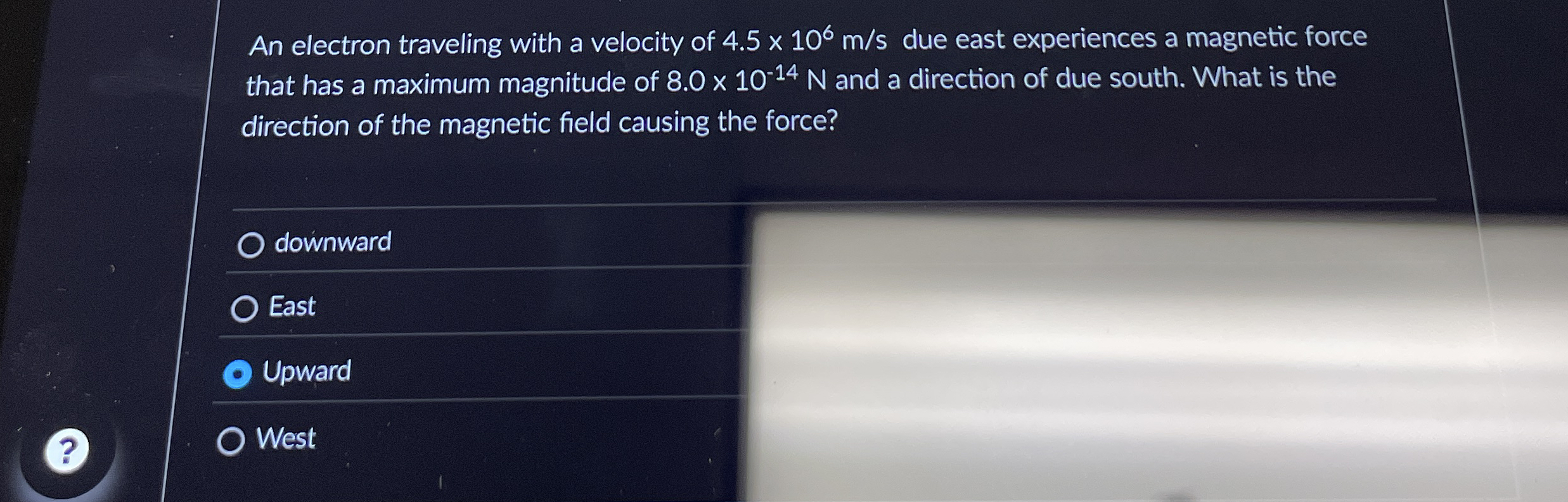 Solved An electron traveling with a velocity of 4.5×106ms | Chegg.com