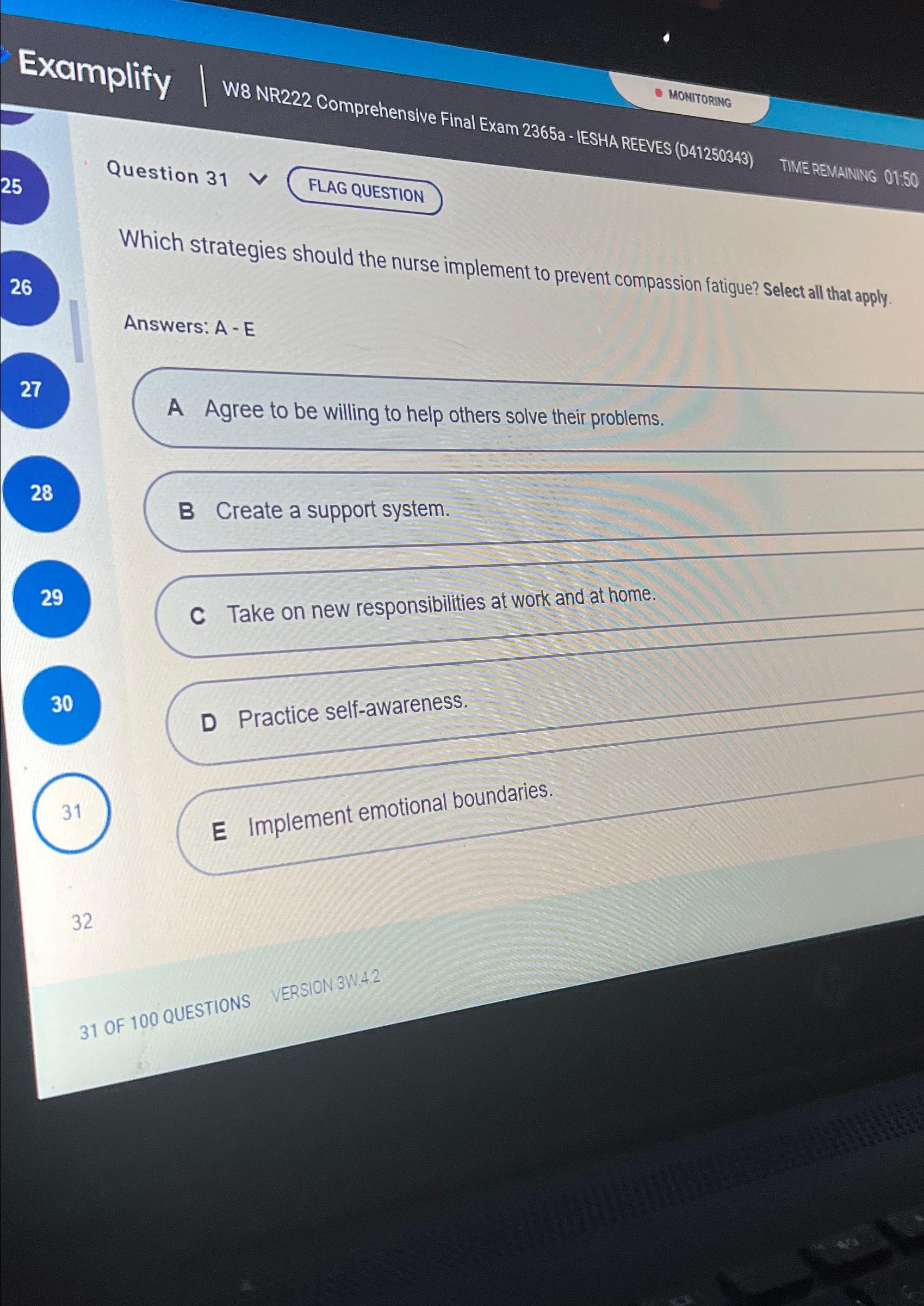 Solved MONITORINGExamplifyW8 ﻿NR222 ﻿Comprehensive Final | Chegg.com