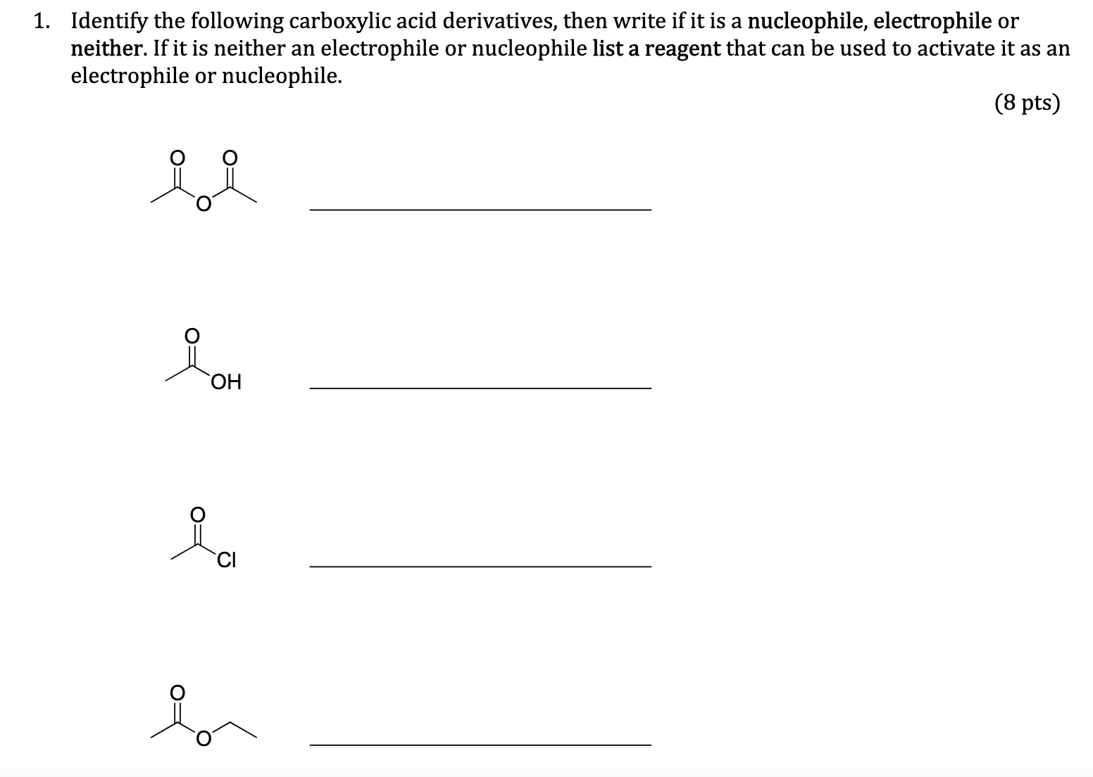 Solved 1. ﻿Identify the following carboxylic acid | Chegg.com