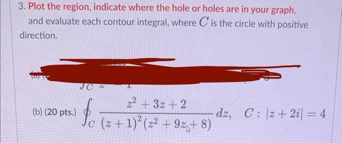 Solved 3. Plot the region, indicate where the hole or holes | Chegg.com