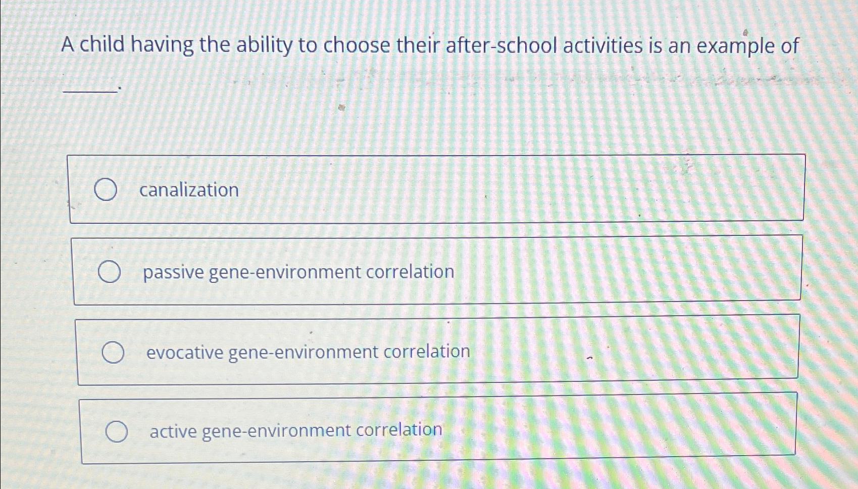 Solved A child having the ability to choose their | Chegg.com