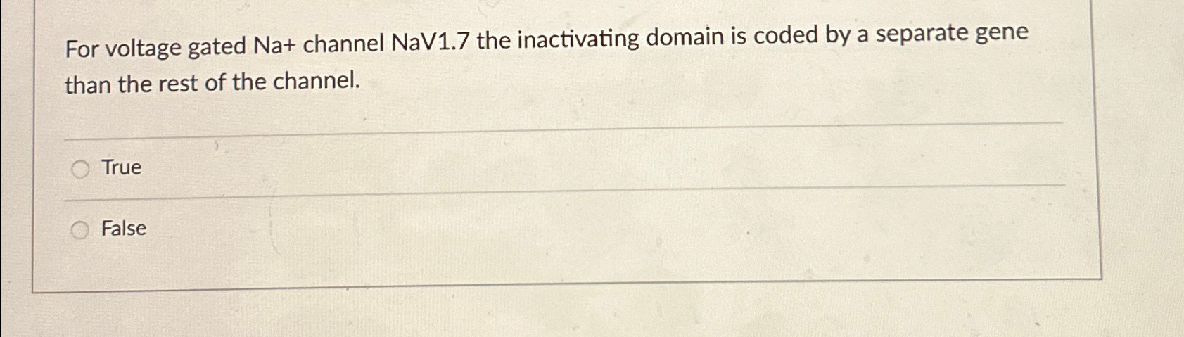 Solved For voltage gated Na+ ﻿channel NaV1.7 ﻿the | Chegg.com