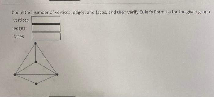 Solved Count the number of vertices, edges, and faces, and | Chegg.com