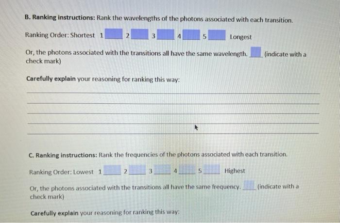 Solved Astronomy Ranking Task: Electron Transitions Exercise | Chegg.com