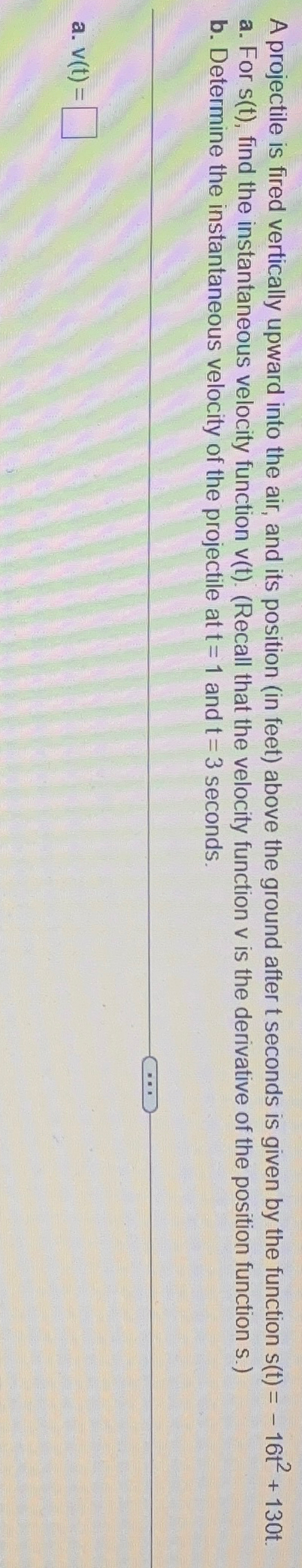 Solved A projectile is fired vertically upward into the air, | Chegg.com
