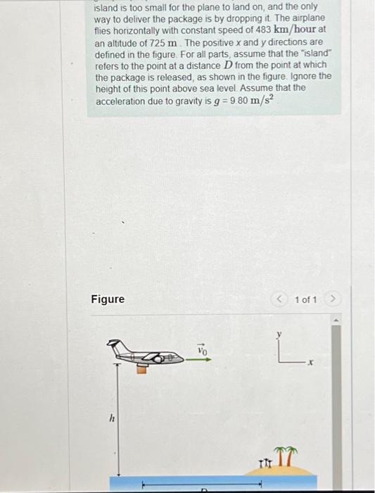 Solved After a package is dropped from the plane, how long | Chegg.com