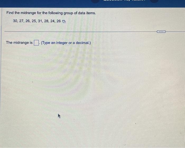 Solved Find the mode for the data items in the given | Chegg.com