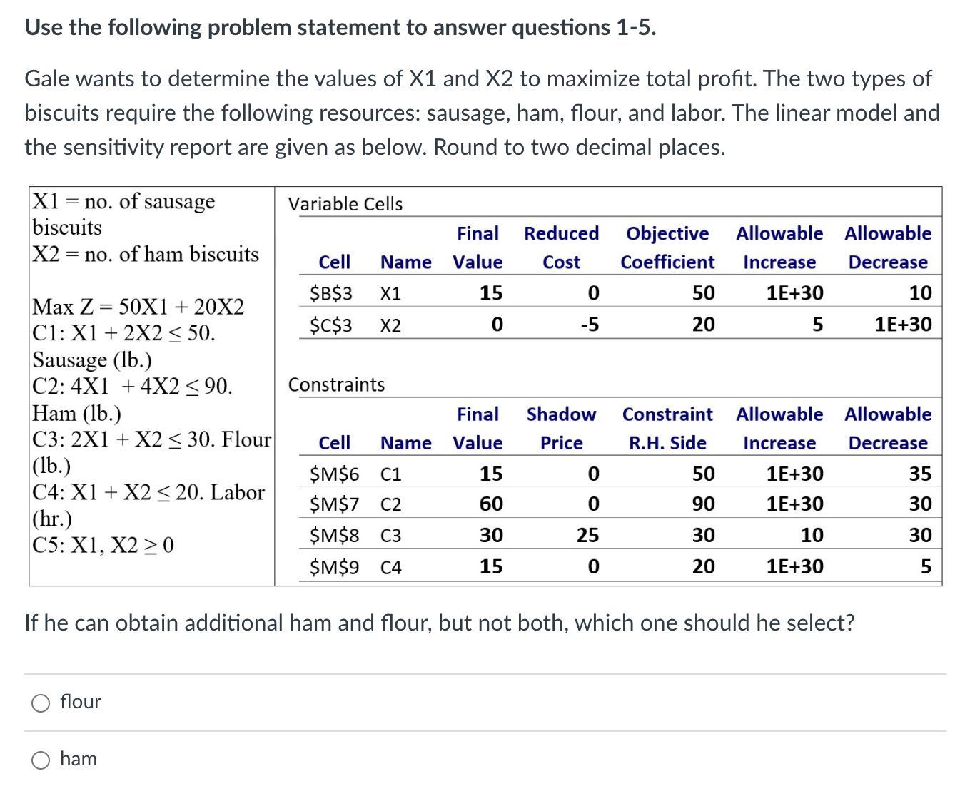 Solved Use the following problem statement to answer | Chegg.com