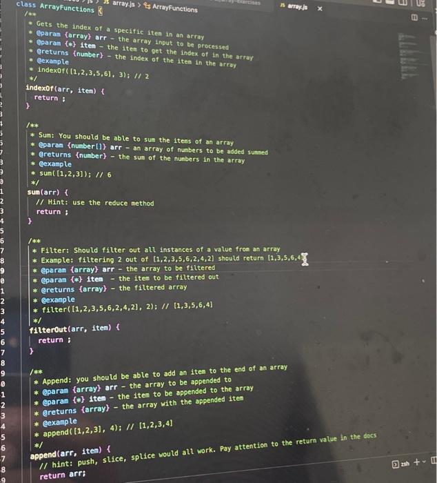1. Open the array exercises html file in your | Chegg.com