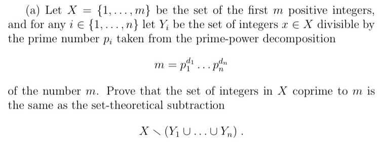 Solved (a) ﻿Let x={1,dots,m} ﻿be the set of the first m | Chegg.com