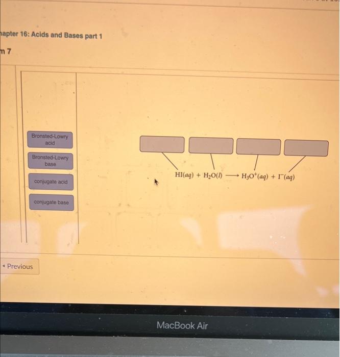 Solved apter 16: Acids and Bases part | Chegg.com