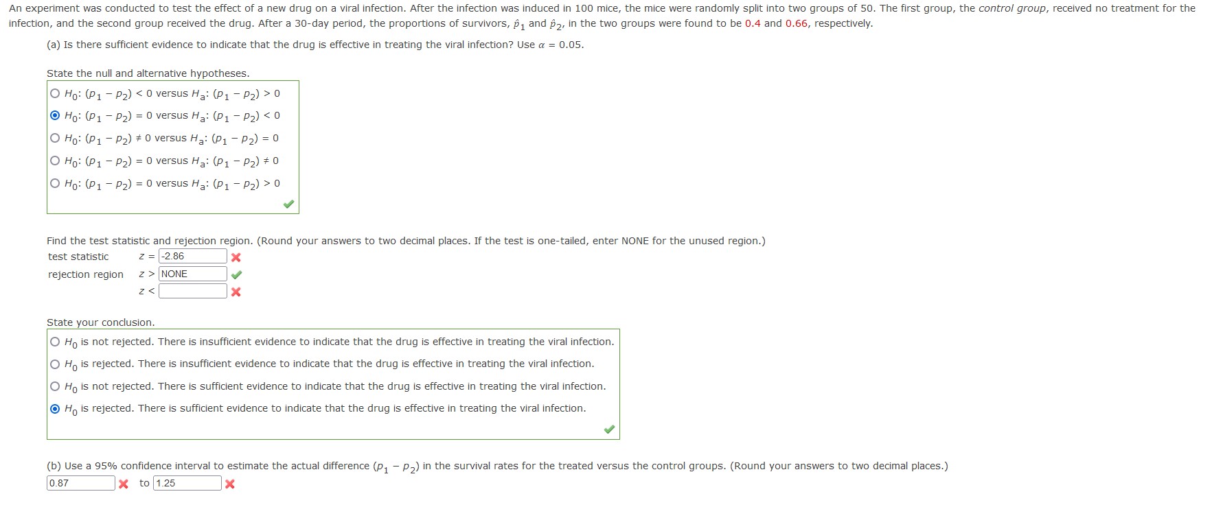 Solved (a) ﻿Is there sufficient evidence to indicate that | Chegg.com