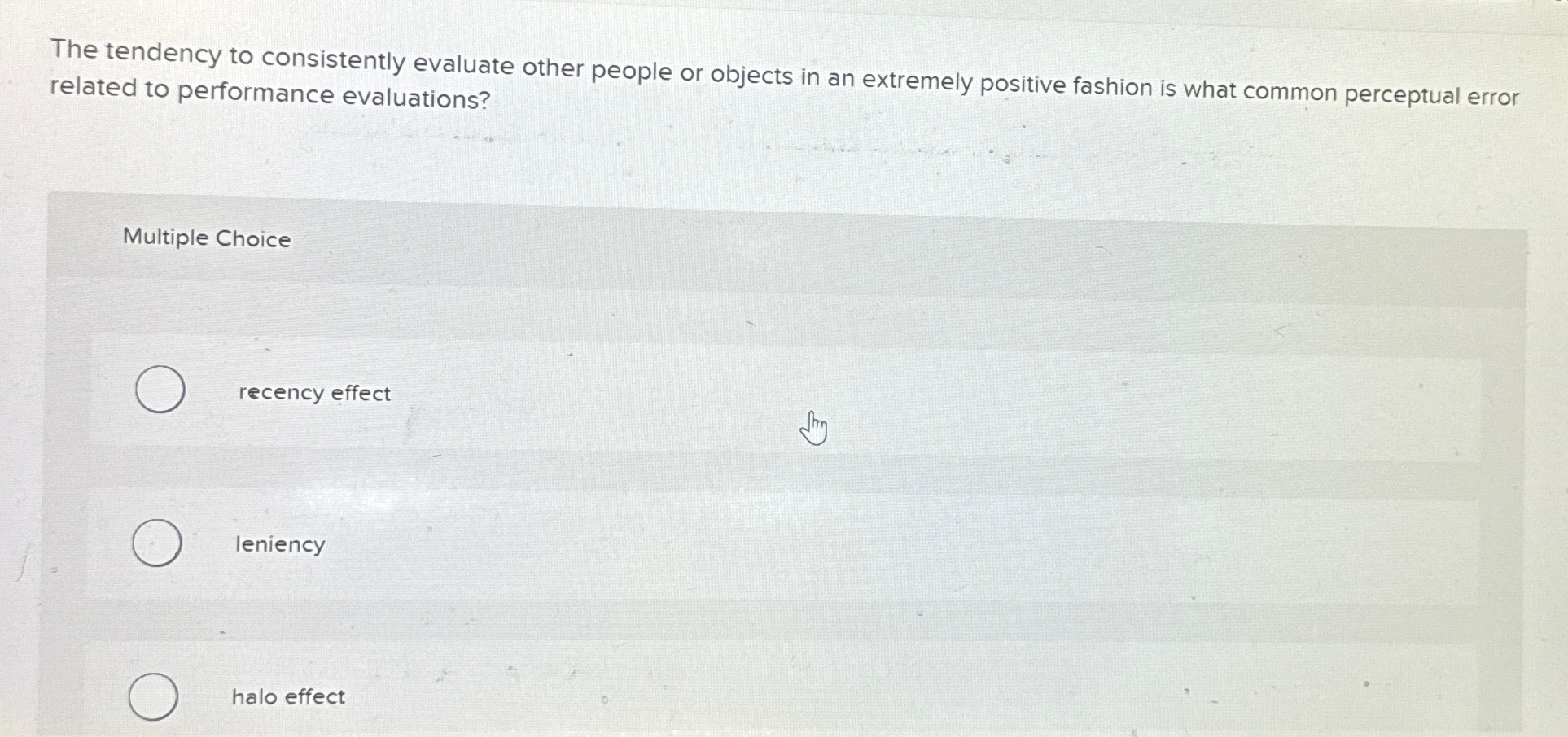 Solved The tendency to consistently evaluate other people or | Chegg.com
