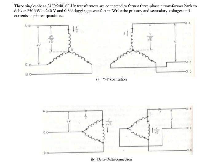 Solved 1. Three single-phase 100−kYA,2400/240−Y,60−Hz | Chegg.com