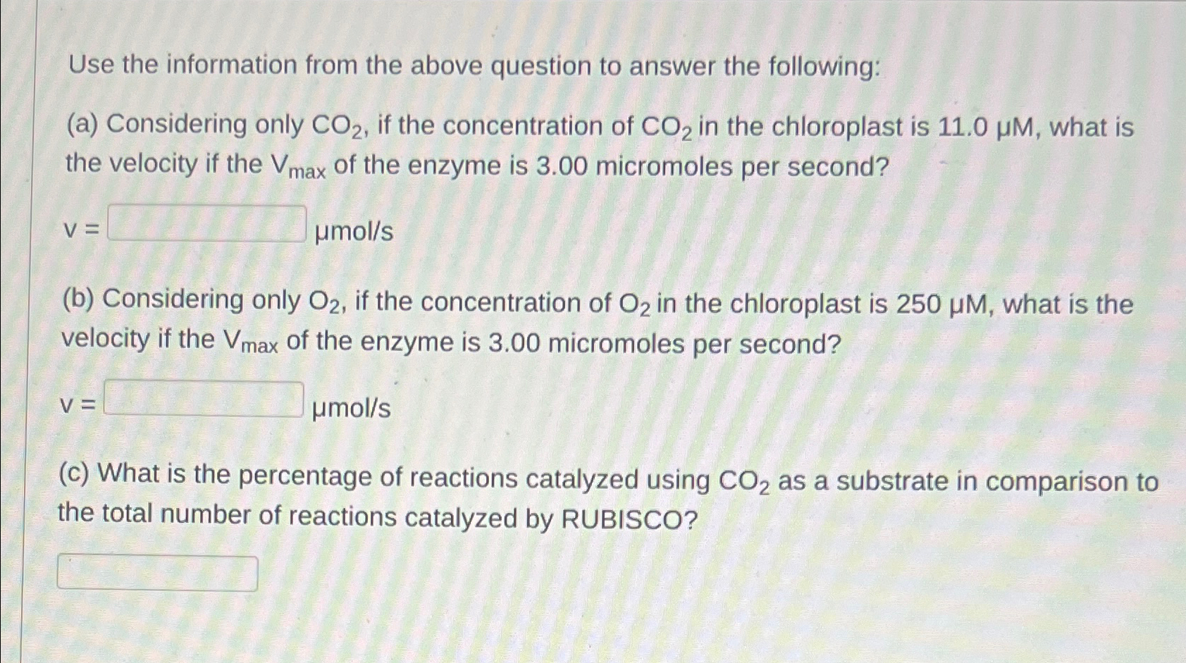 Solved Use the information from the above question to answer | Chegg.com