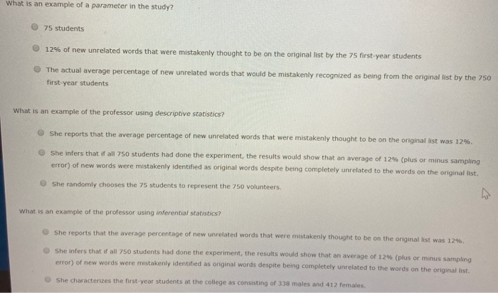 Solved 1. Identifying populations, samples, statistics, | Chegg.com