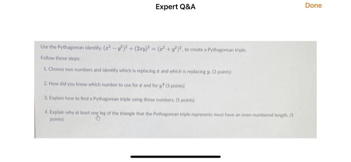 Solved Use the Pythagorean identity, | Chegg.com