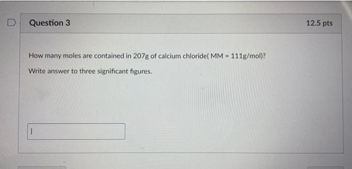 Solved How many moles are contained in 207 g of calcium | Chegg.com