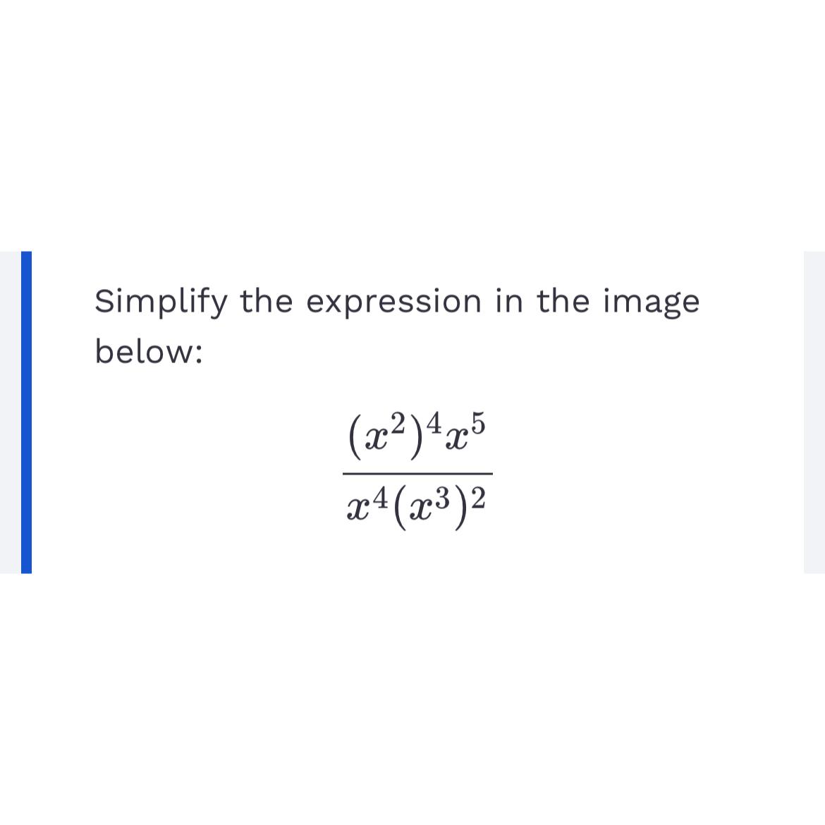 Solved Simplify the expression in the image | Chegg.com
