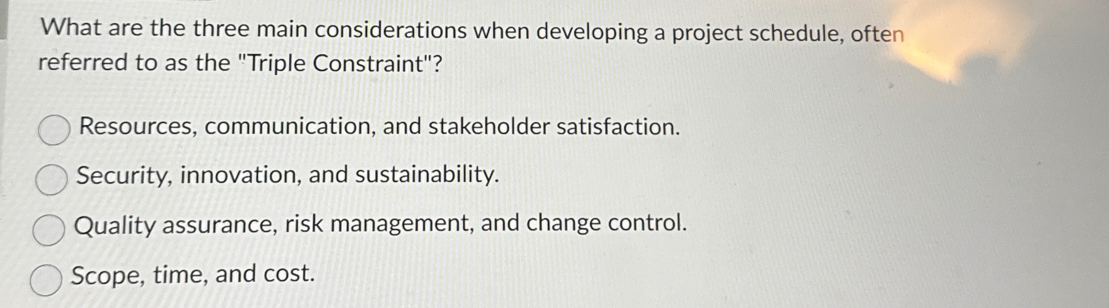 Solved What are the three main considerations when | Chegg.com