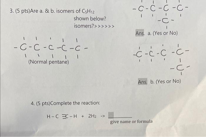Three Structural Isomers Have The Formula C5H12 Draw The, 58% OFF