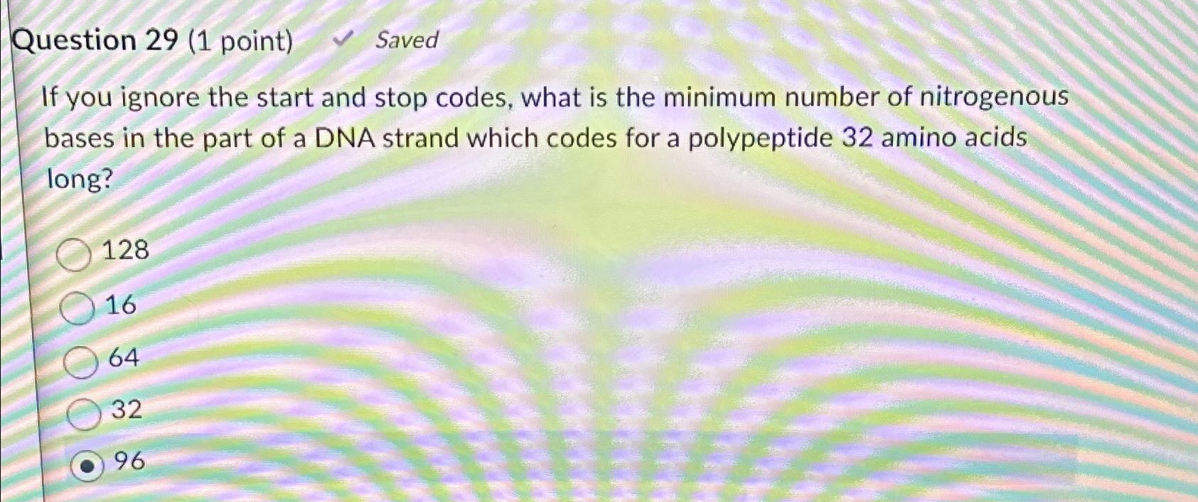 Solved Question 29 (1 ﻿point)SavedIf you ignore the start | Chegg.com