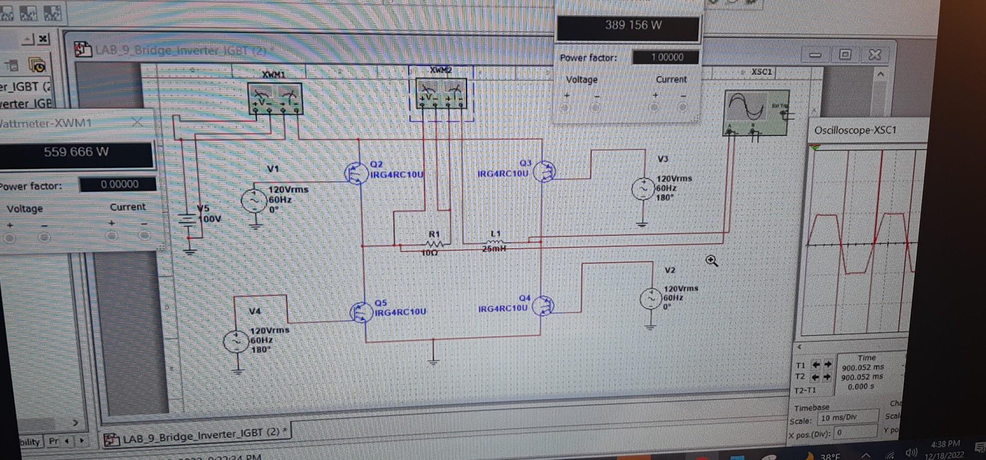 Solved Square-Wave Inverter with RL Load The full-bridge | Chegg.com