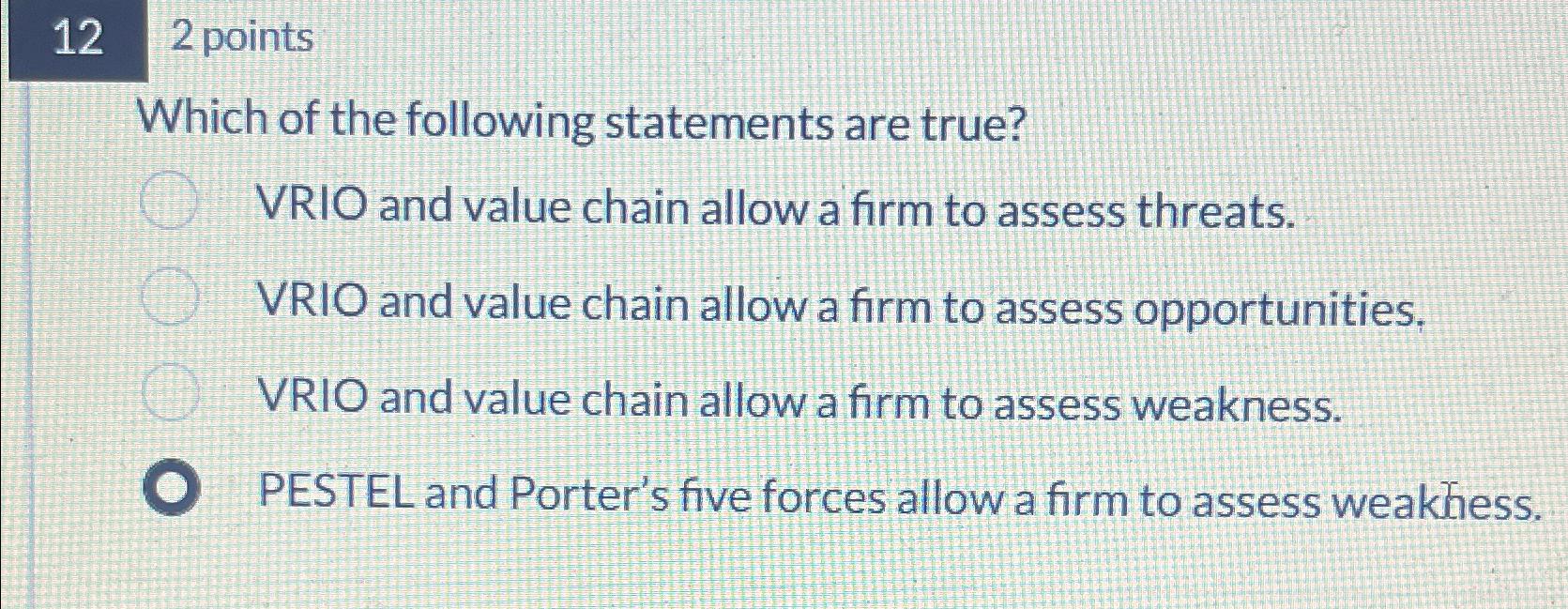Solved 122 ﻿pointsWhich of the following statements are | Chegg.com