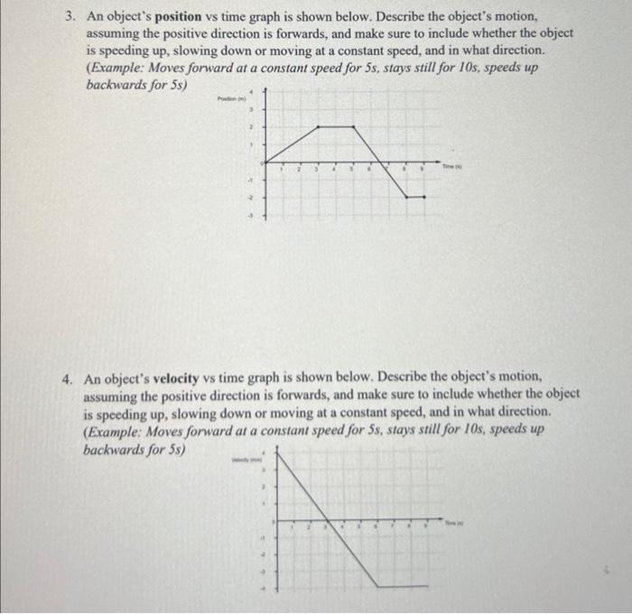 Solved 3. An object's position vs time graph is shown below. | Chegg.com