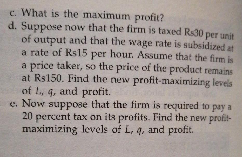 Solved A firm uses a single input, labor, to produce output | Chegg.com