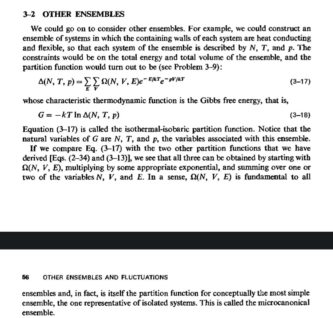 Solved 5-17. Evaluate the isothermal-isobaric partition | Chegg.com