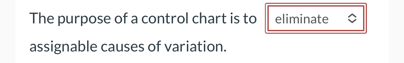Solved The purpose of a control chart is toq,q, ﻿assignable | Chegg.com
