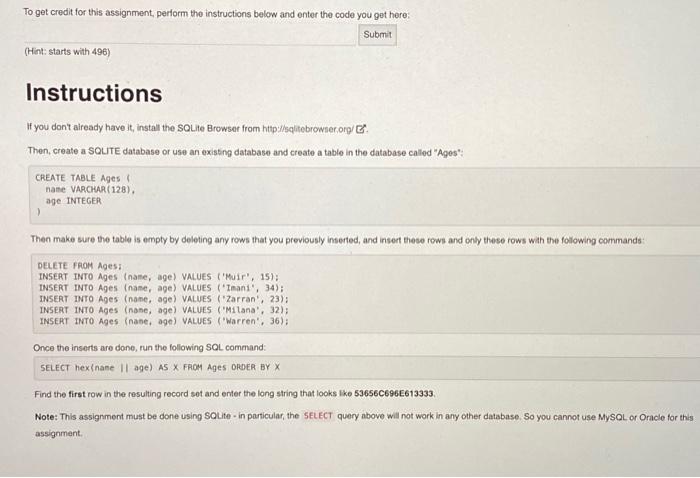 Solved To get credit for this assignment, perform the | Chegg.com