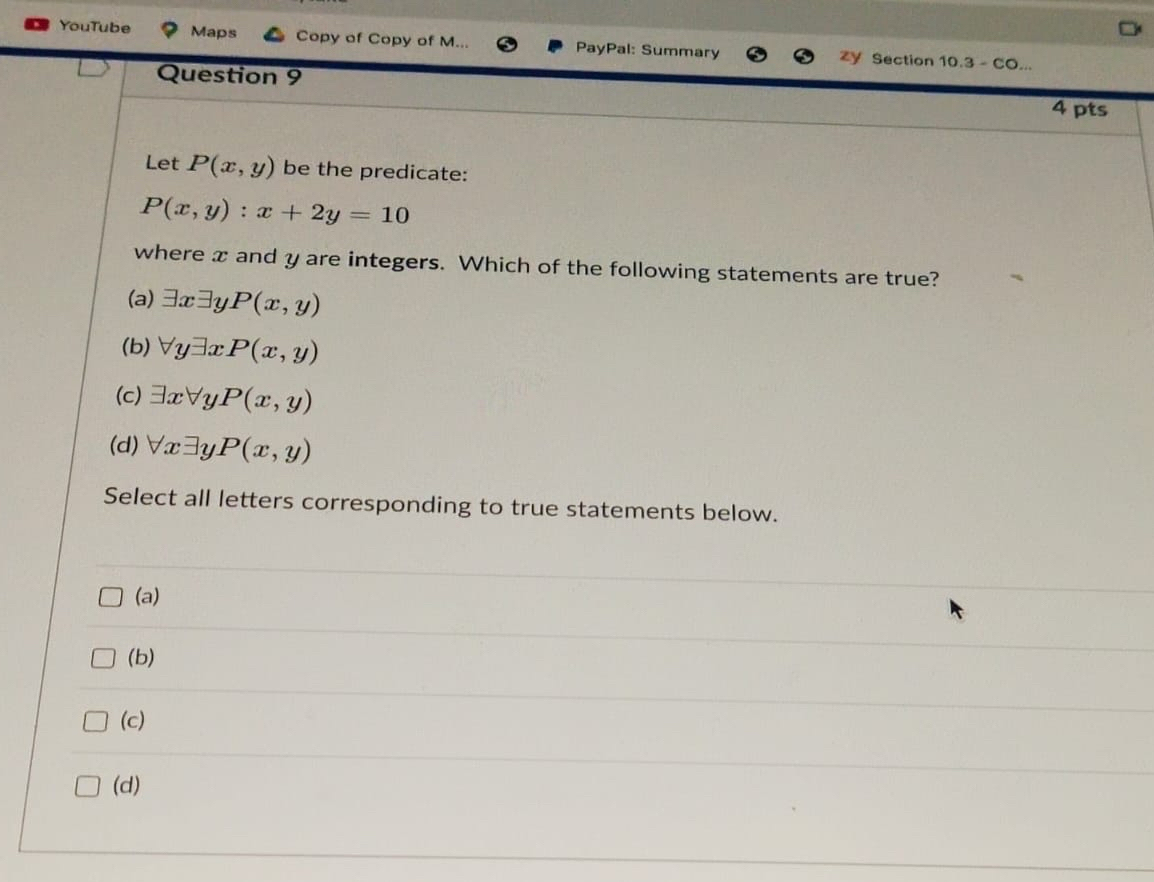 Solved YouTubeMapsCopy of Copy of M..PayPal: Summary2y | Chegg.com