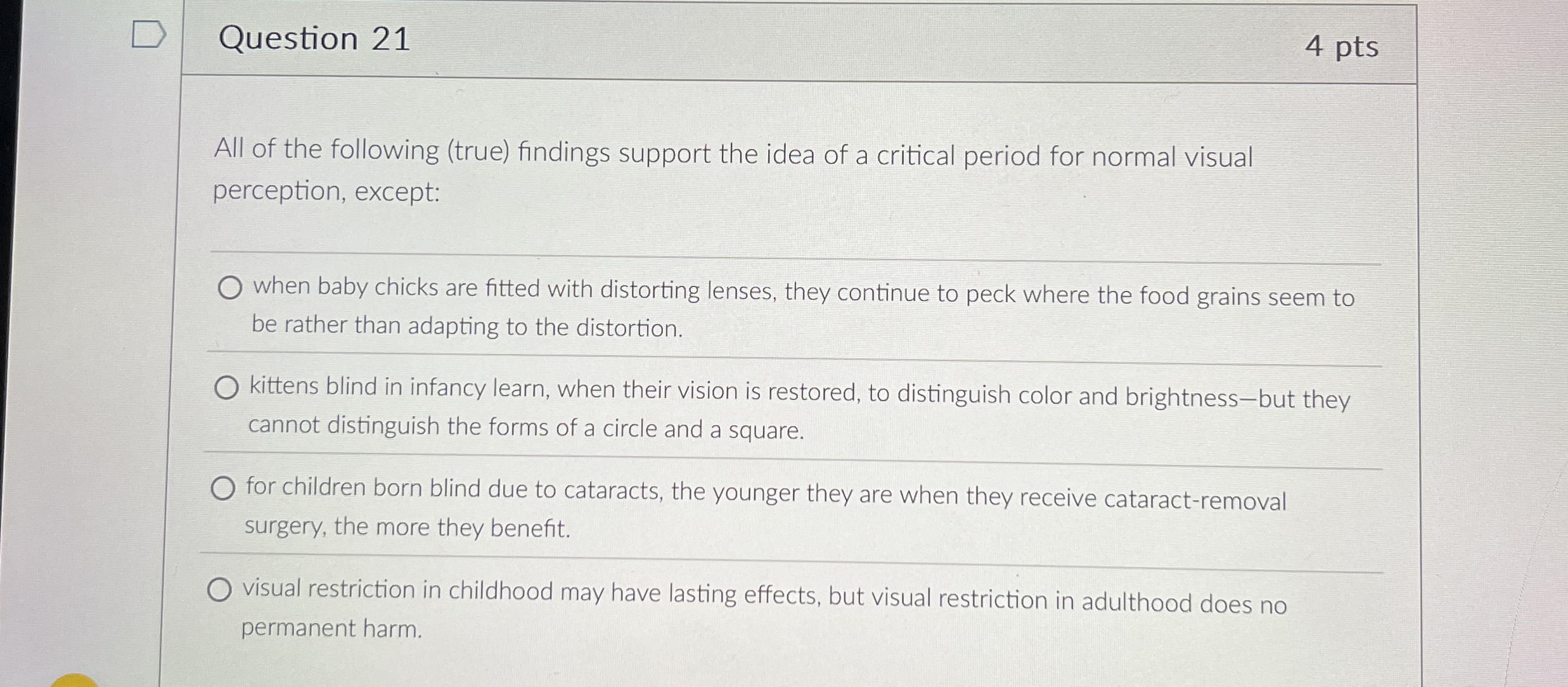 Solved Question 214 ﻿ptsAll of the following (true) | Chegg.com