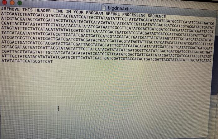 Solved Assignment 2: Python PART1: Calculating GC content. | Chegg.com