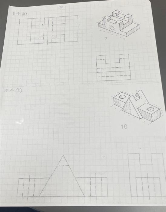 Solved two sets of multiviews with their associated | Chegg.com