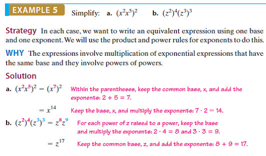 Solved: Use the product and power rules for exponents to simplify ...