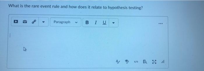 Solved What is the rare event rule and how does it relate to | Chegg.com