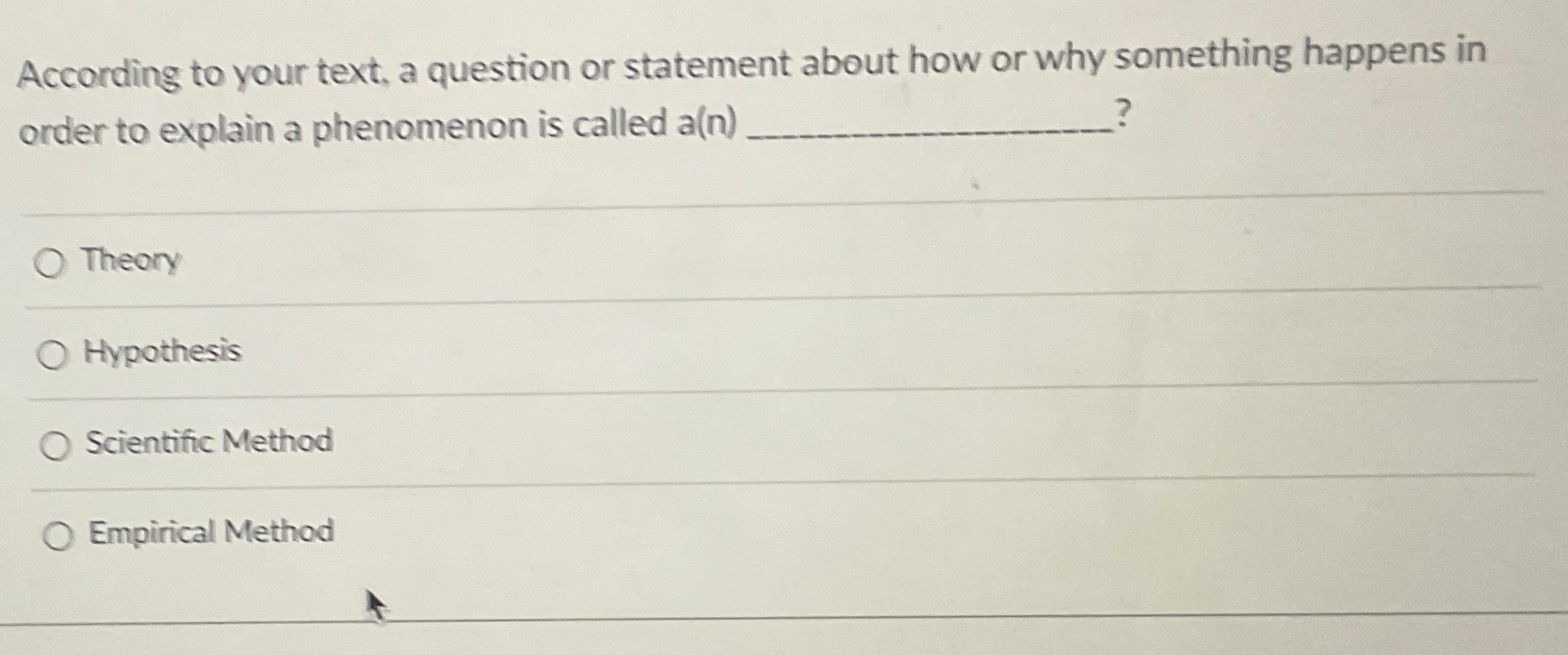 Solved According to your text, a question or statement about | Chegg.com