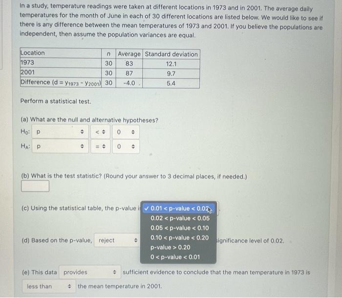 Solved In a study, temperature readings were taken at | Chegg.com Solved In a study, temperature readings were taken at | Chegg.com