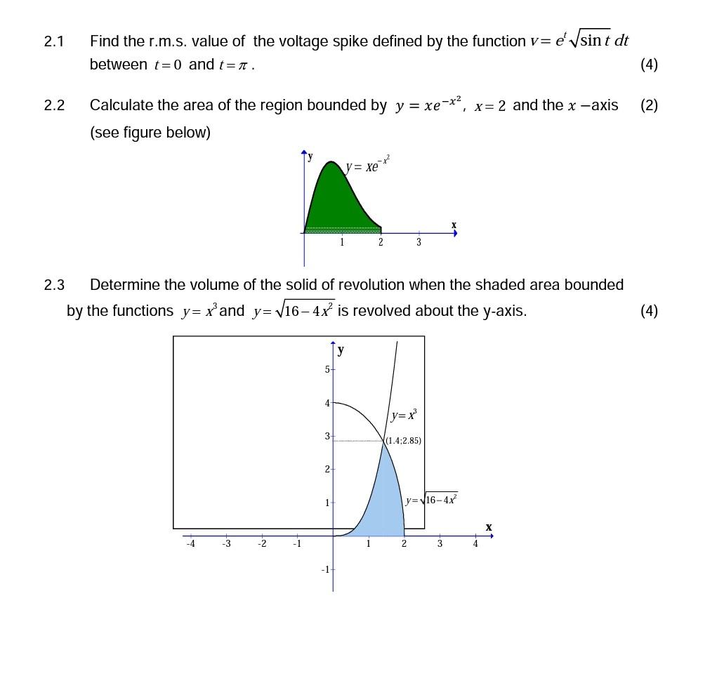 Solved 2.1 Find the r.m.s. value of the voltage spike | Chegg.com