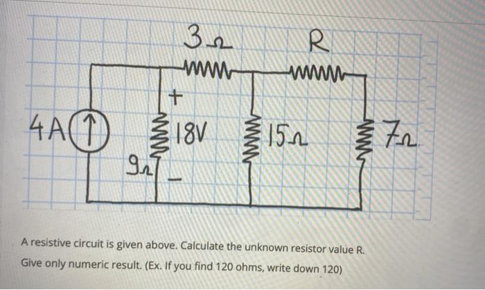 Solved A resistive circuit is given above. Calculate the | Chegg.com