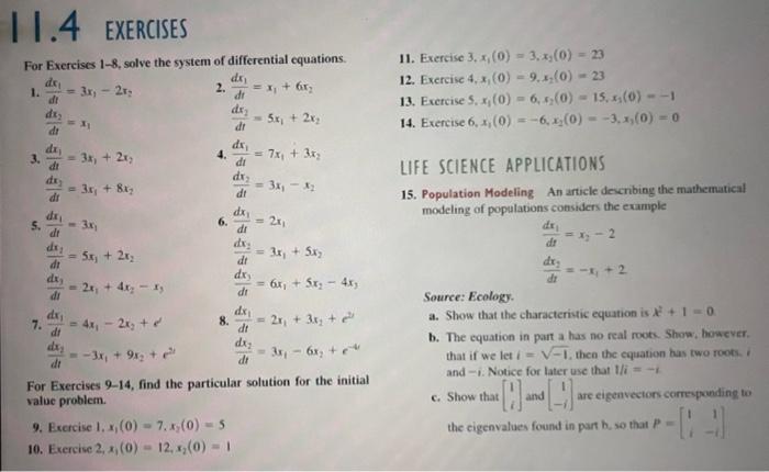 Solved For Exercises 9-14, find the particular solution for | Chegg.com