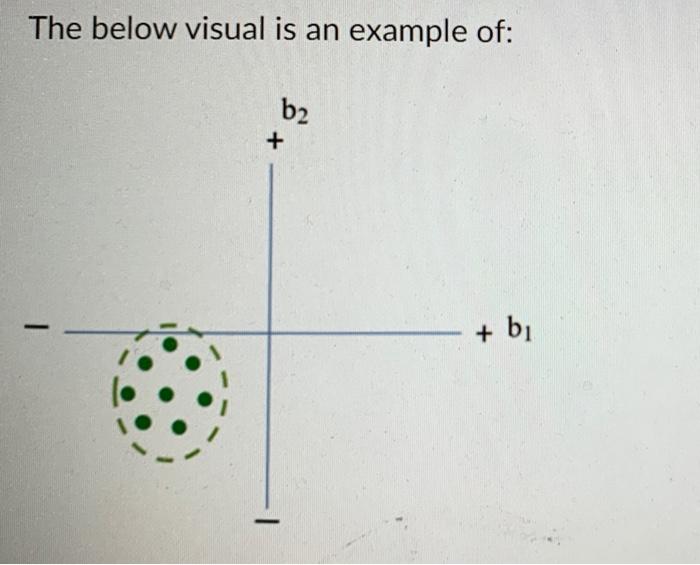 Solved The below visual is an example of: A) low variance, | Chegg.com